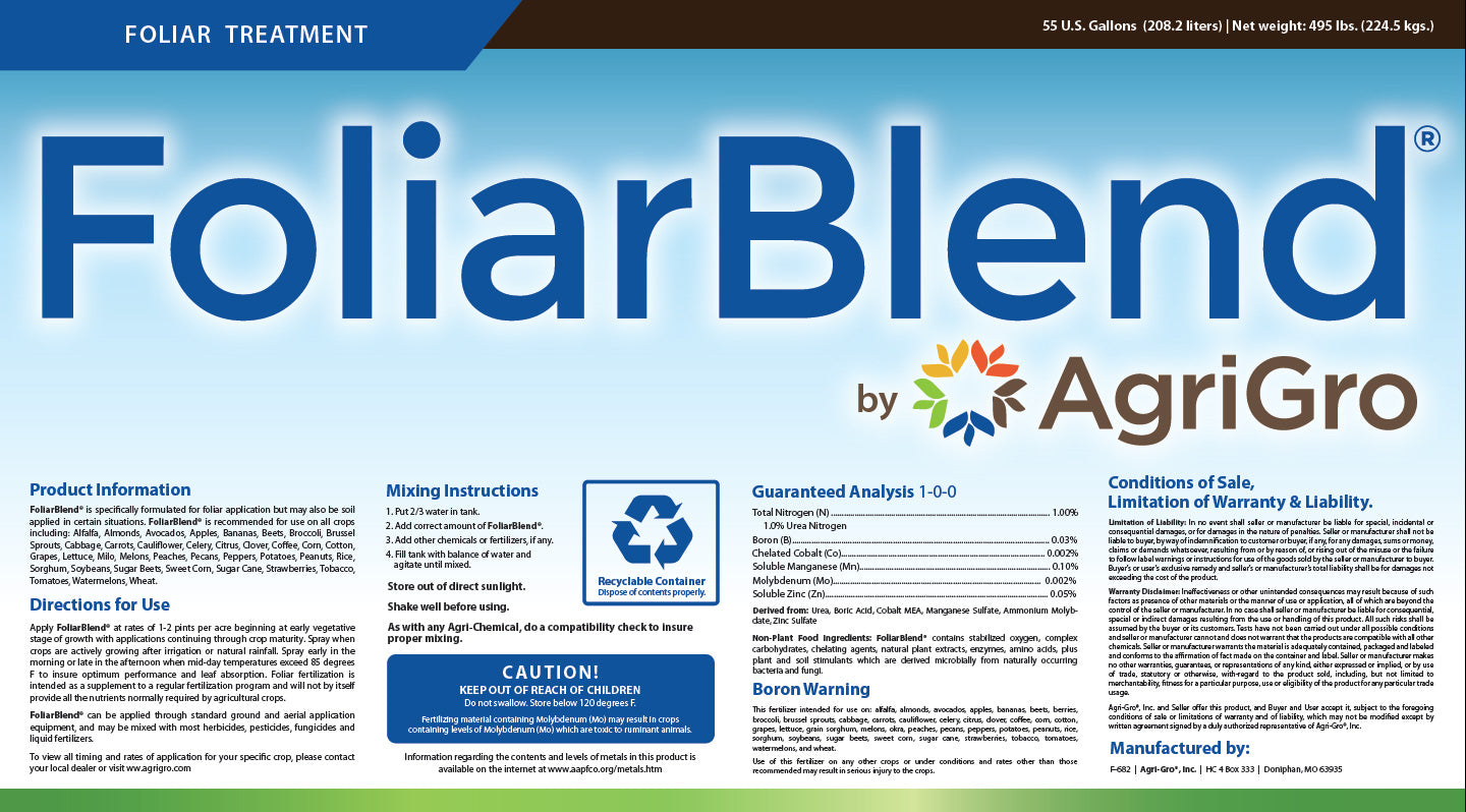 FoliarBlend by AgriGro – Sustain Seed + Soil
