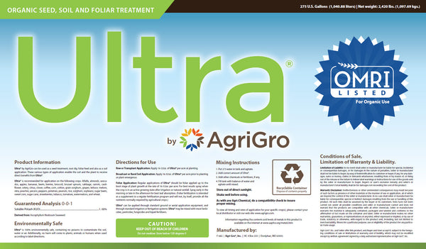 Ultra by AgriGro - OMRI – Sustain Seed + Soil